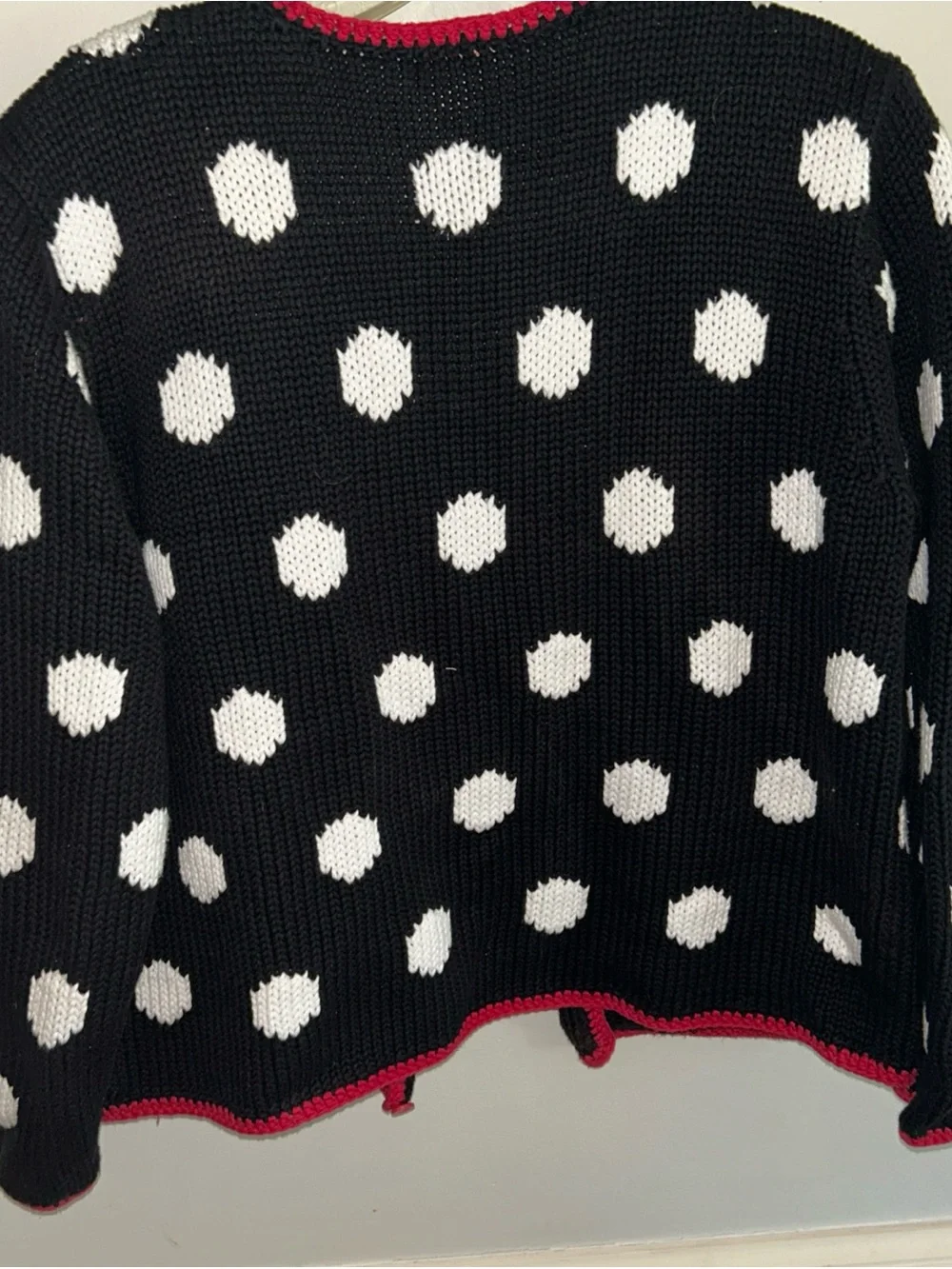 Talbots | Sweaters | Talbots Black Polka Dot Cardigan With White Dots ...